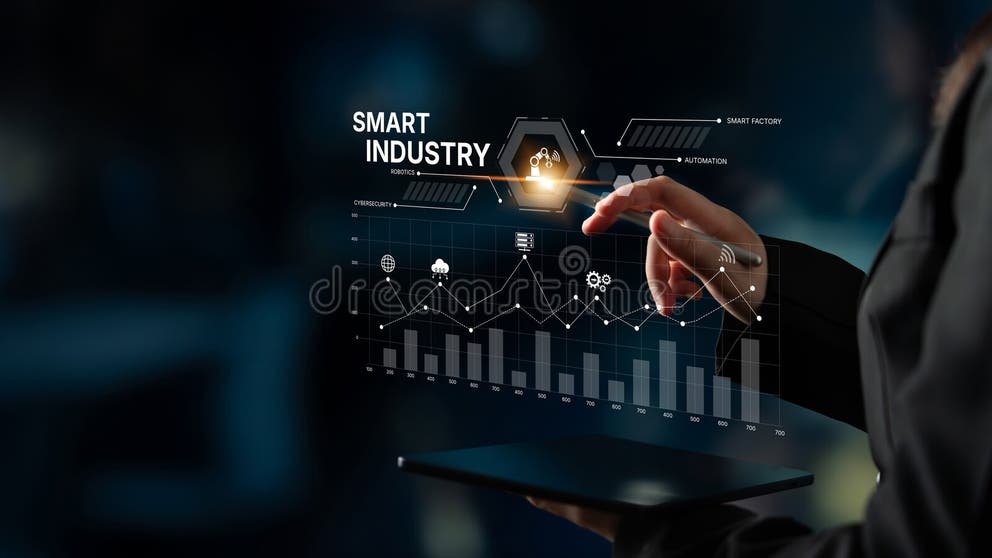Smart Industry Dashboard for Automation and Industrial Data Latch Stock Photo - Image of ...