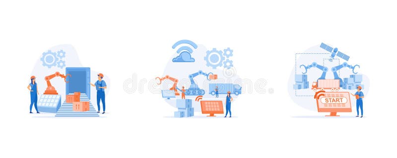 Work Flow with Clever Device, Engineer Working with Interactive ...