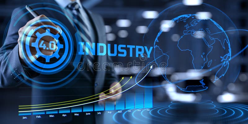 Smart Industry 4.0 Modern Innovation Manufacturing Technology Concept ...