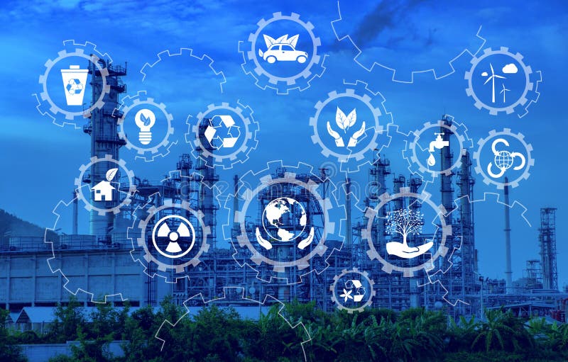 Industry Icon Pattern on Industry Background. Stock Photo - Image of ...