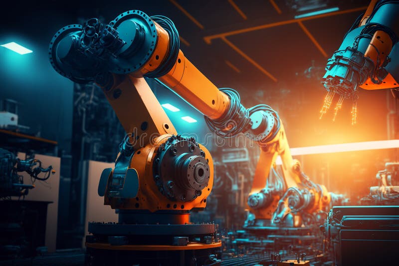 Smart Industry Robot Arm for Factory Production Process Automation ...