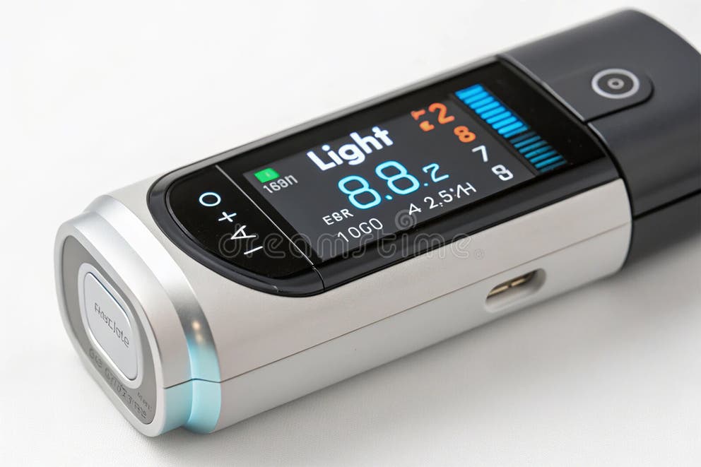 A Smart Inhaler with a Light Indicator Stock Illustration ...