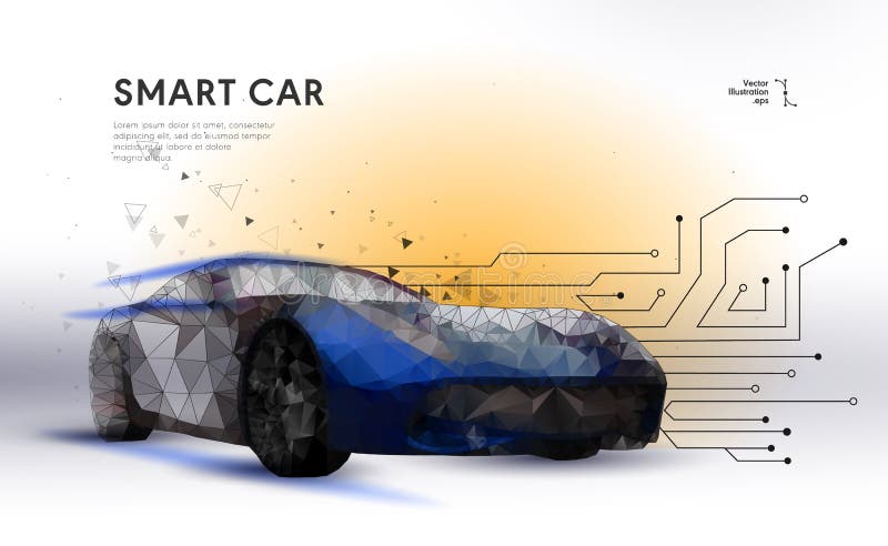 Smart Or Intelligent Car Vector Concept. Futuristic Automotive ...