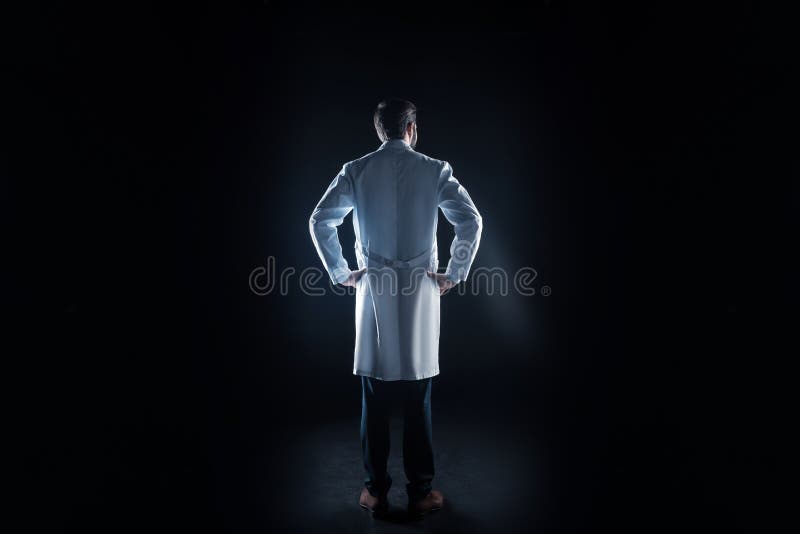 Smart Intelligent Man Working Stock Photo - Image of alone, research ...