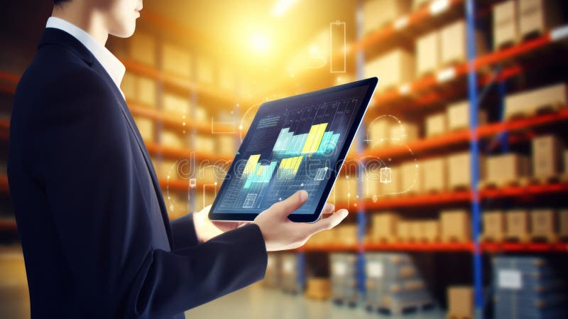 Smart Inventory Management System Concept Stock Photo - Image of modern ...