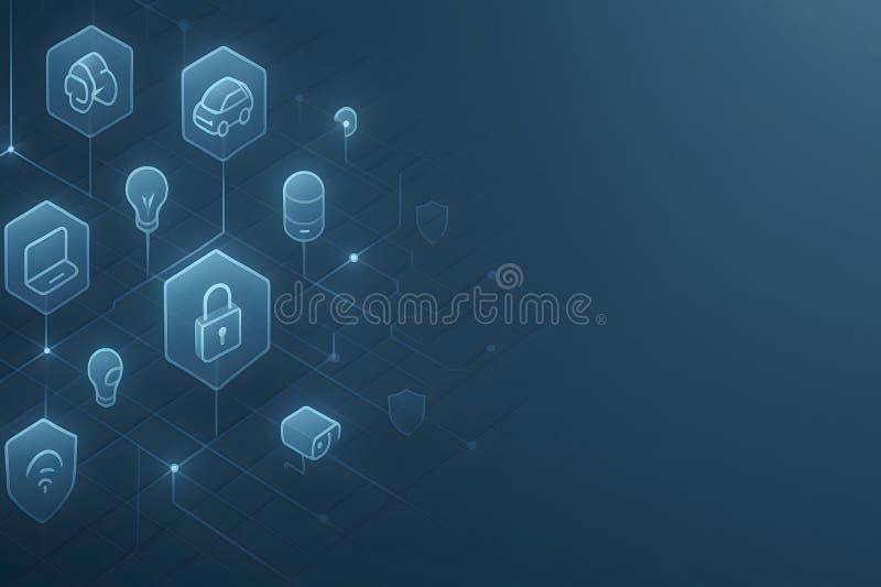 Smart IoT Network and Cybersecurity Concept with Connected Devices on ...