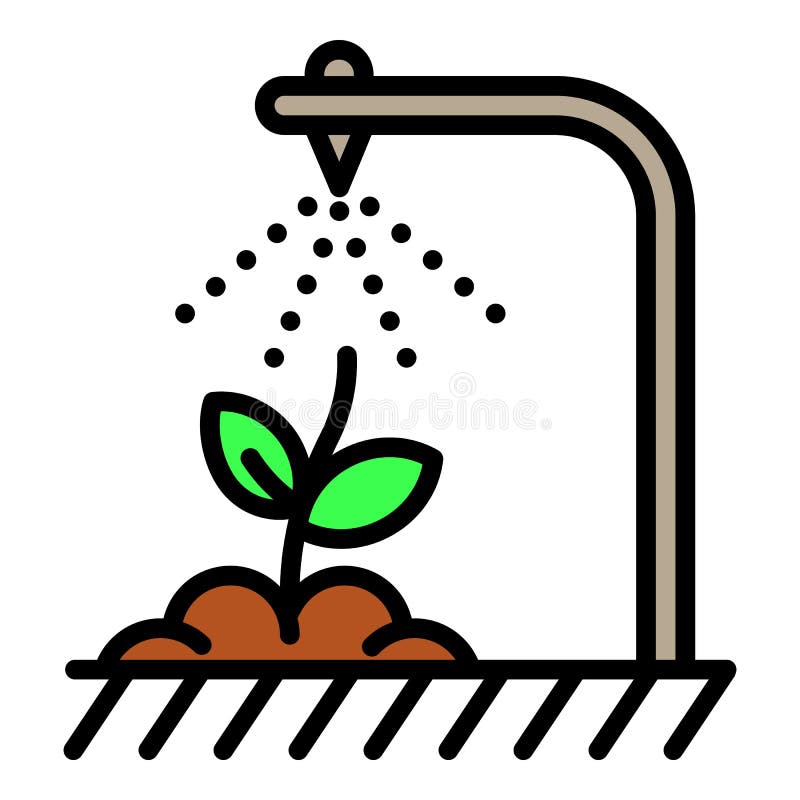Smart Irrigation System Glyph Icon Vector Illustration Stock ...