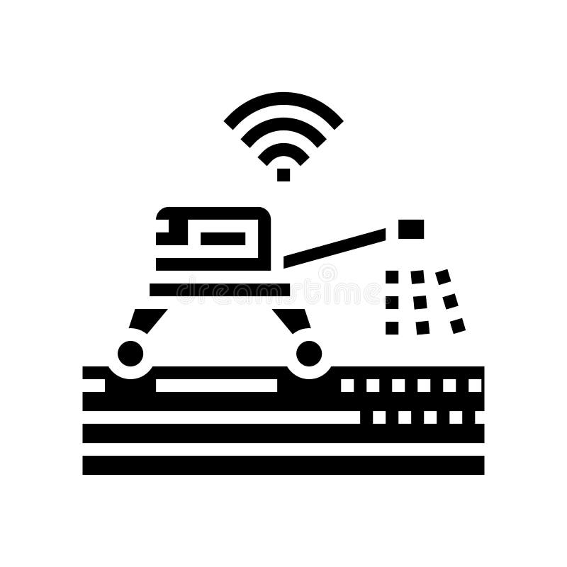 Smart Irrigation System Glyph Icon Vector Illustration Stock ...