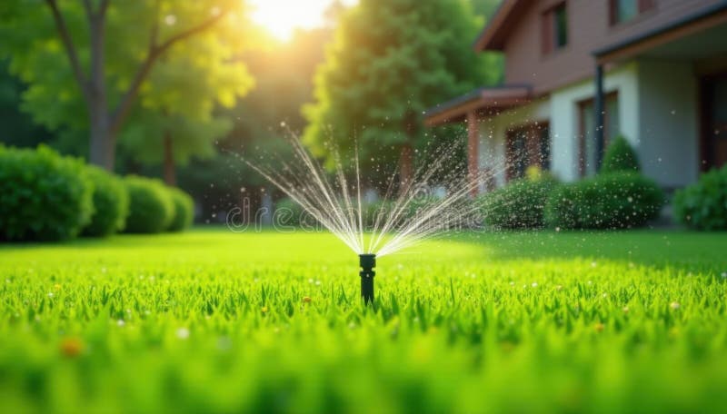 Smart Irrigation System on Perfectly Green Lawn, Eco Friendly ...