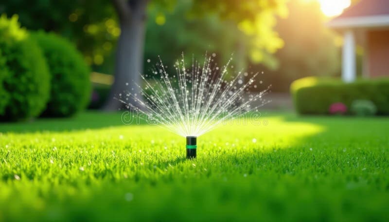 Smart Irrigation System on Perfectly Green Lawn, Technology, Water ...