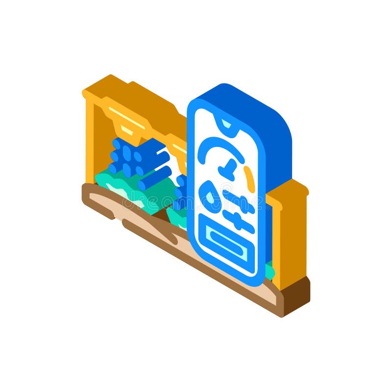Smart Irrigation Water Saving Isometric Icon Vector Illustration Stock ...