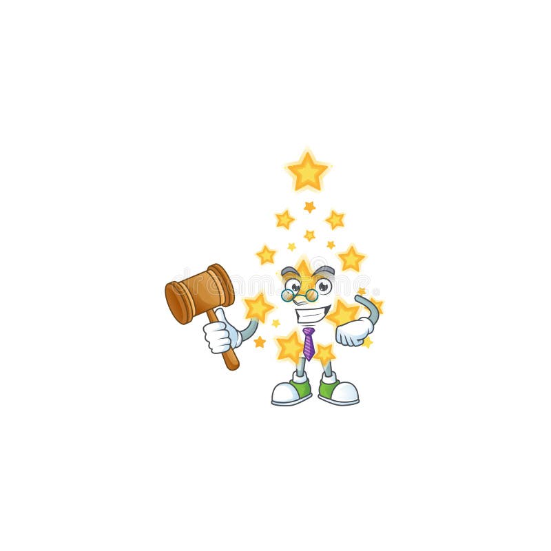 Judge Star Police Badge on Cartoon Table Stock Vector - Illustration of ...