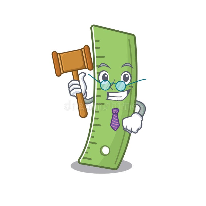 Smart Judge Ruler in Mascot Cartoon Character Style Stock Vector ...