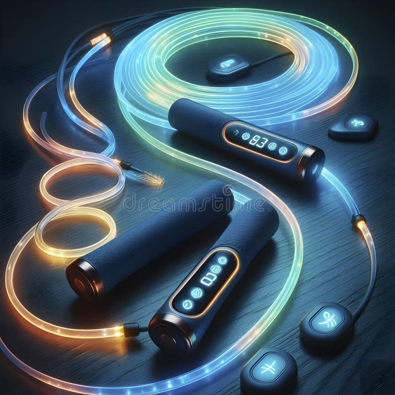 Smart Jump Rope with Led Counters and Bluetooth Tracking, Ai Created ...