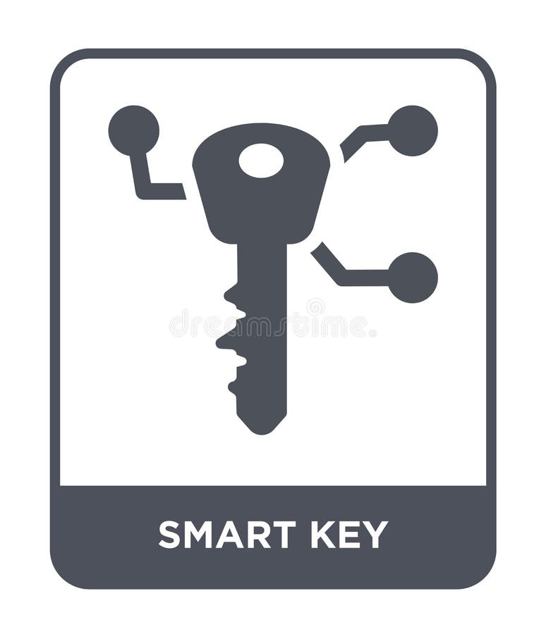 Smart Key Icon in Trendy Design Style. Smart Key Icon Isolated on White ...