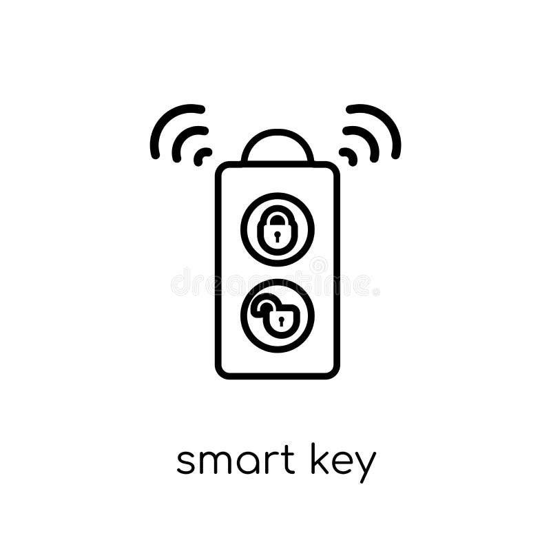 Smart Key Icon. Trendy Modern Flat Linear Vector Smart Key Icon Stock ...