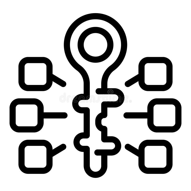 Smart Key Scam Icon Outline Vector. Threat Security Stock Vector ...
