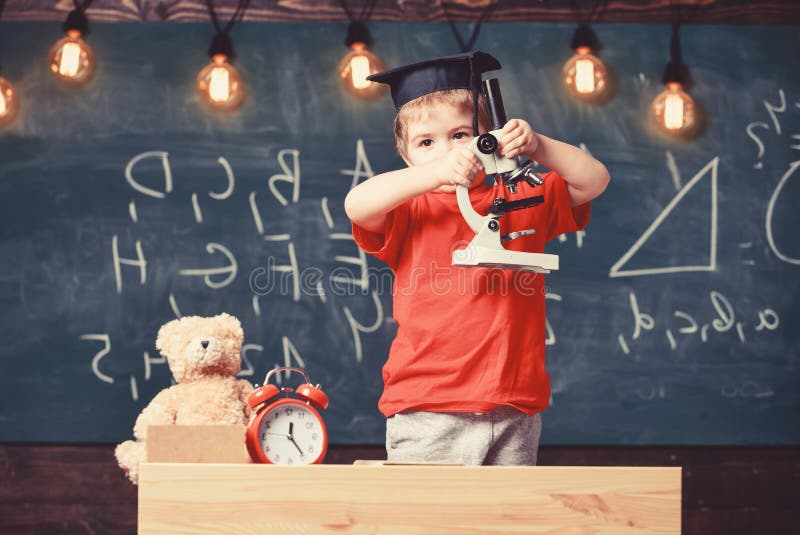 Smart Kid Concept. First Former Interested in Studying, Learning ...