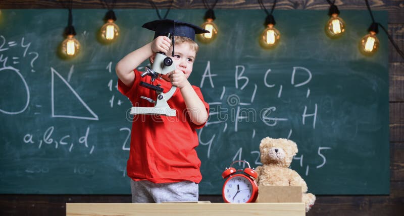 Smart Kid Concept. First Former Interested in Studying, Learning ...