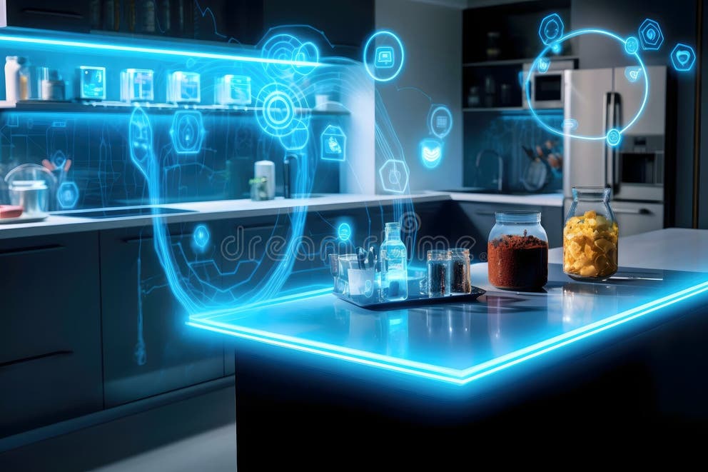 Smart Kitchen of the Future: a Futuristic Kitchen with Holographic ...