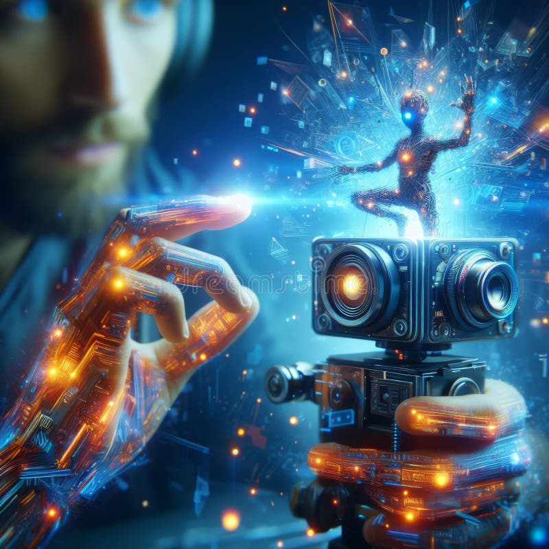 Interactive Smart Kitchen with Virtual Cooking Assistant Stock Photo ...