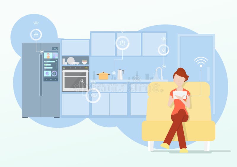 Young Woman Eating Healthy Food Stock Illustration - Illustration of ...