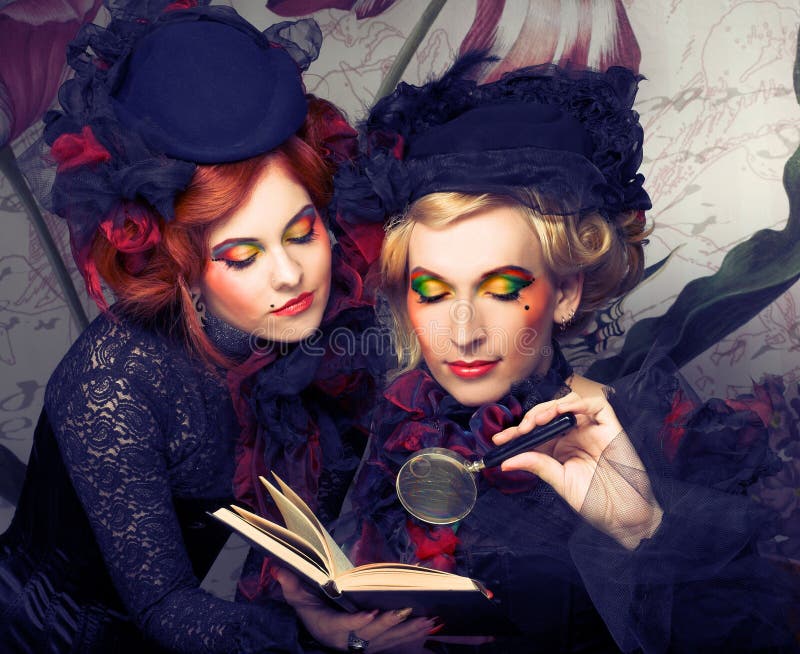 Smart ladies. stock photo. Image of pose, confident, flower - 40528676