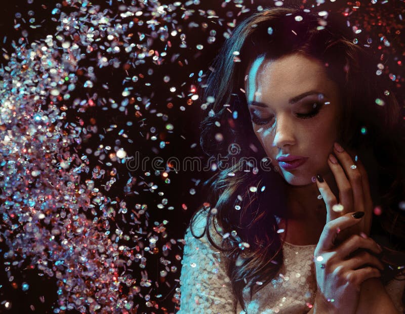 Smart Lady with Her Lovely Diamonds Stock Photo - Image of coloring ...