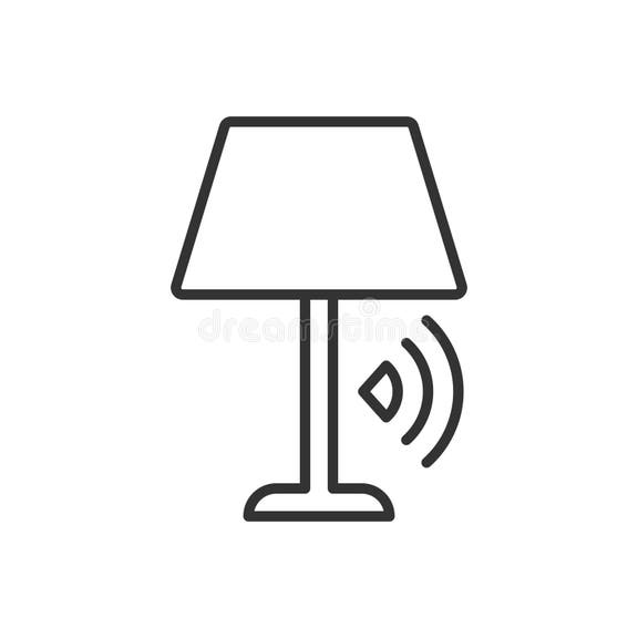 Smart Lamp Icon - Table Light with Wi-fi Icon Stock Vector ...