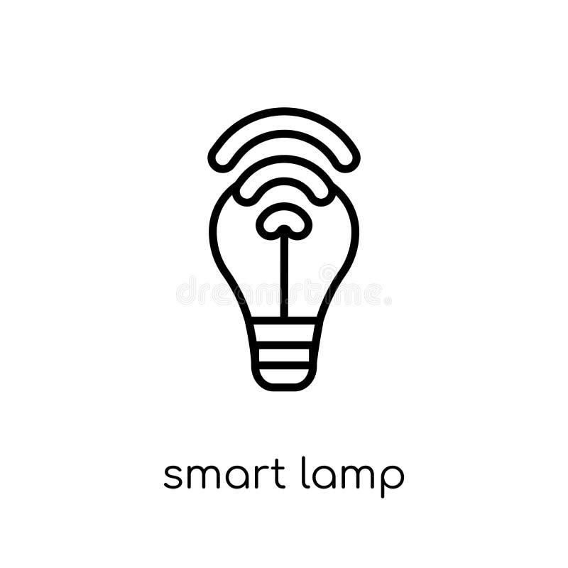 Smart Lamp Icon. Trendy Flat Vector Smart Lamp Icon on White Background ...