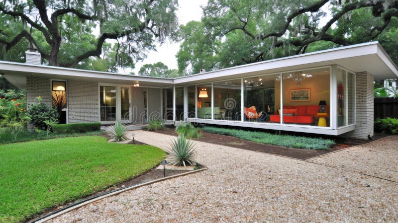 Smart Landscaping Design in the Outdoor Space of an Stock Photo - Image ...