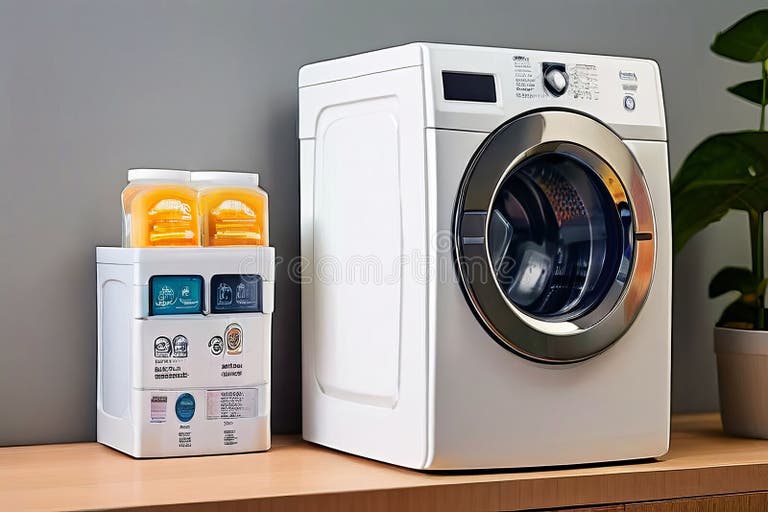Smart Laundry Detergent Dispenser a Small Automatic Detergent Di Stock ...