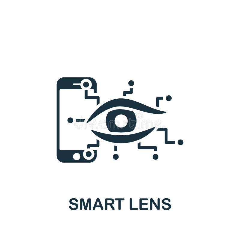Smart Lens Icon. Monochrome Simple Artificial Intelligence Icon for ...