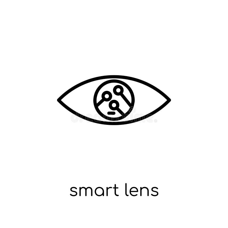 Smart Lens Icon. Trendy Modern Flat Linear Vector Smart Lens Ico Stock ...