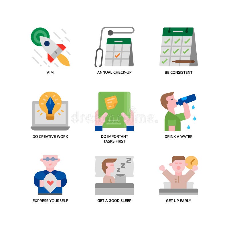 Smart life icons set stock vector. Illustration of walk - 205781685