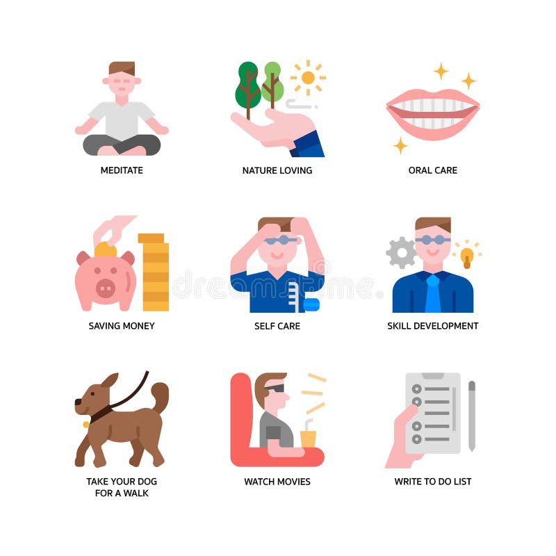 Smart life icons set stock vector. Illustration of walk - 205781685