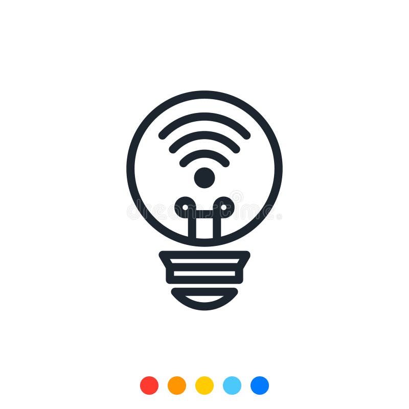 Smart Light Bulb Icon,Vector and Illustration Stock Vector ...