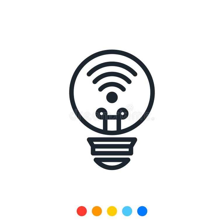 Smart Light Bulb Icon,Vector and Illustration Stock Vector ...