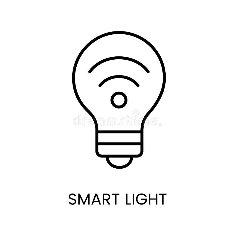 Smart Light Bulb Line Icon Vector, with Editable Stroke, Great for ...
