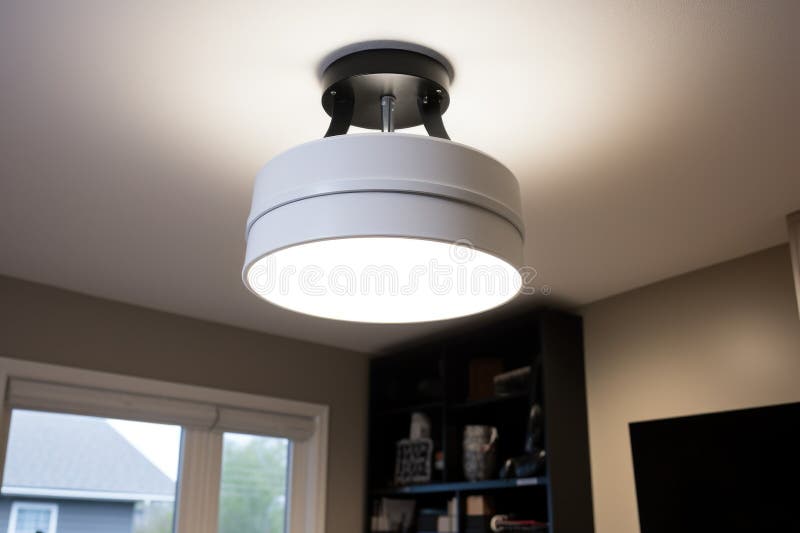 Smart Light Fixture Attached To the Ceiling Stock Illustration ...