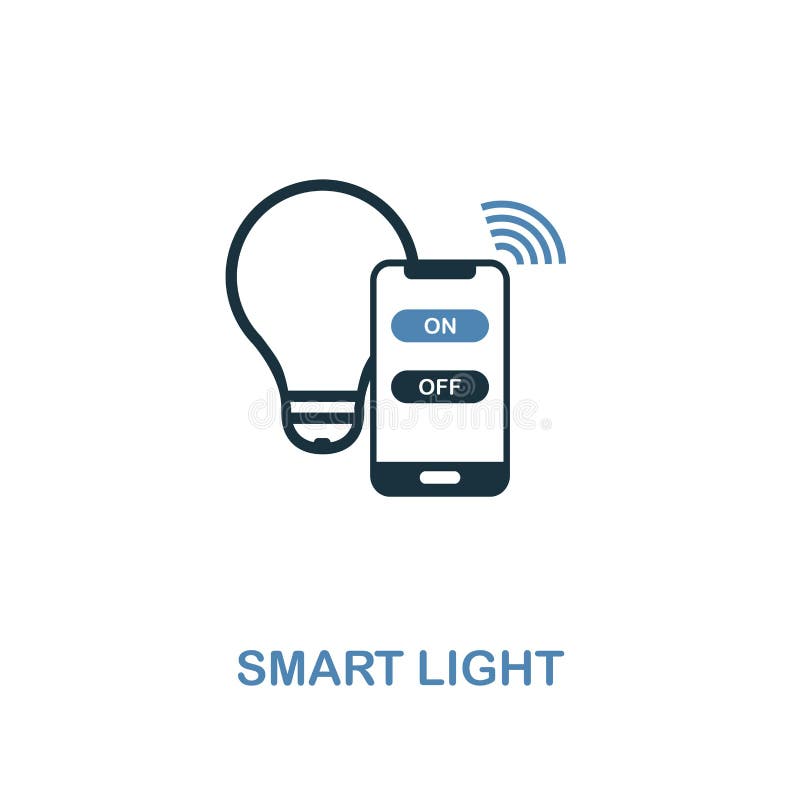 Smart Light Icon in Two Colors Design. Premium Style from Smart Devices ...