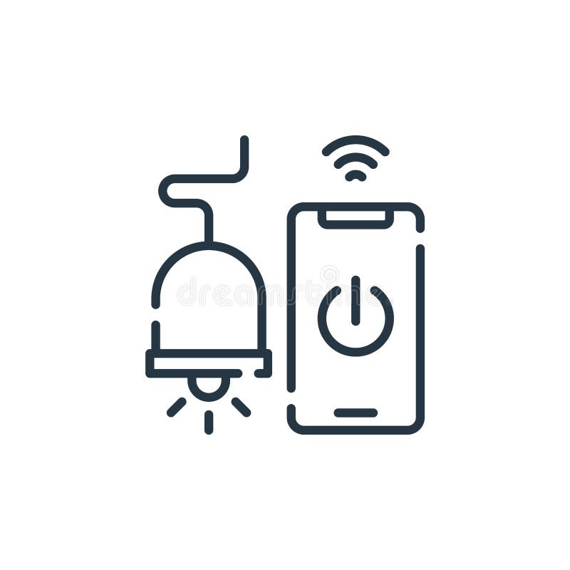 Smart Light Icon Vector from Smarthome Concept. Thin Line Illustration ...