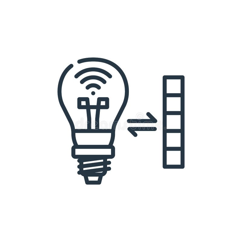 Smart Light Icon Vector from Smart Home Concept. Thin Line Illustration ...