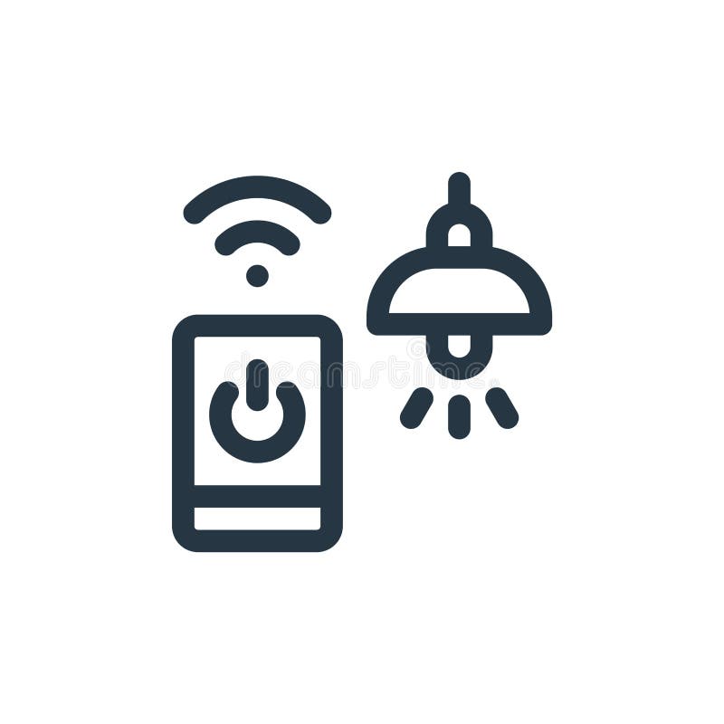 Smart Light Icon Vector from Smart Home Concept. Thin Line Illustration ...