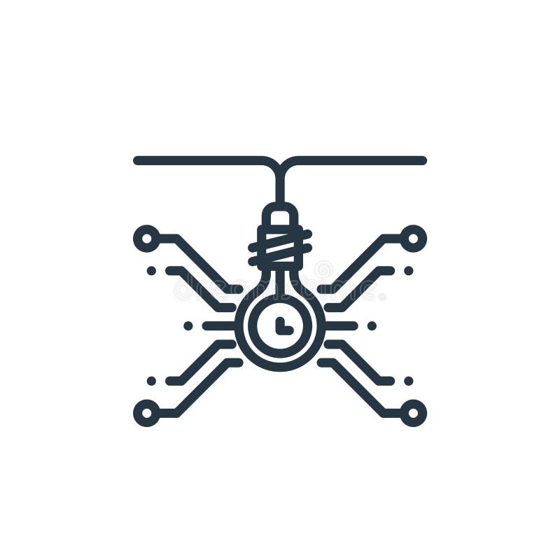 Smart Light Icon Vector from Smart Home Concept. Thin Line Illustration ...