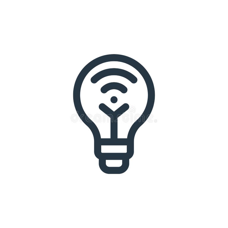 Smart Light Icon Vector from Smart Home Concept. Thin Line Illustration ...