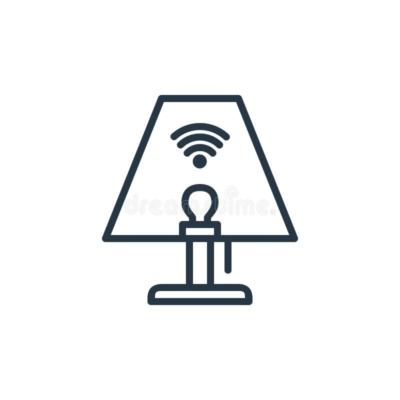 Smart Light Icon Vector from Internet of Things Concept. Thin Line ...