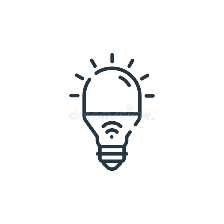 Smart Light Icon Vector from Smarthome Concept. Thin Line Illustration ...