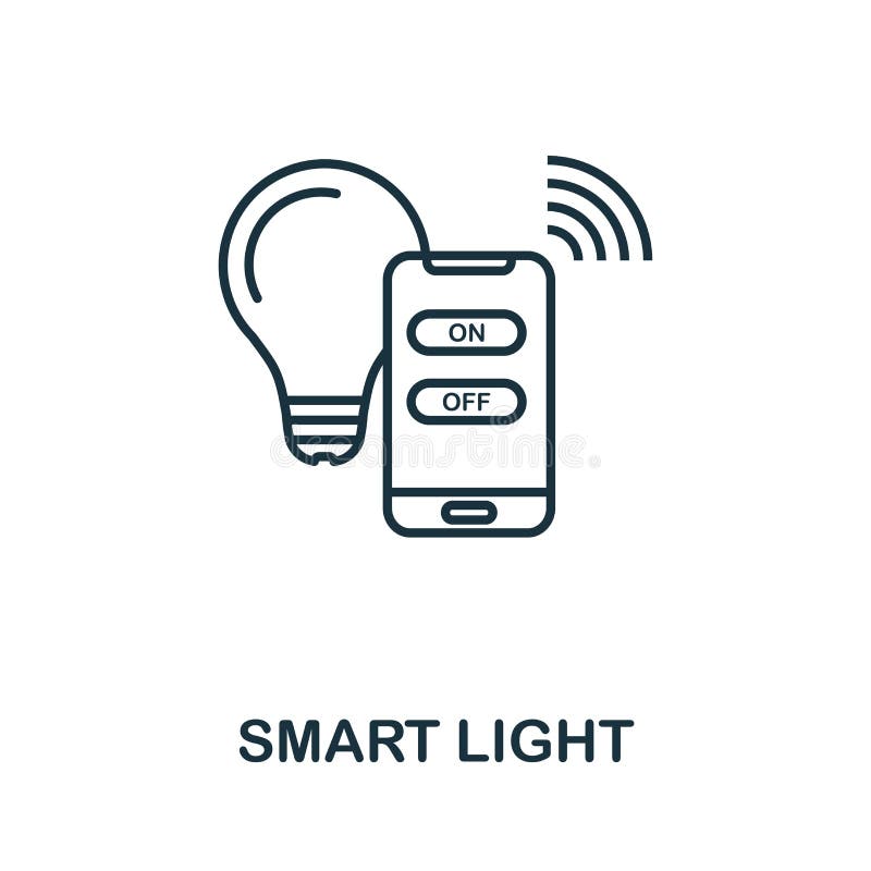 Smart Light Outline Icon. Creative Design from Smart Devices Icon ...