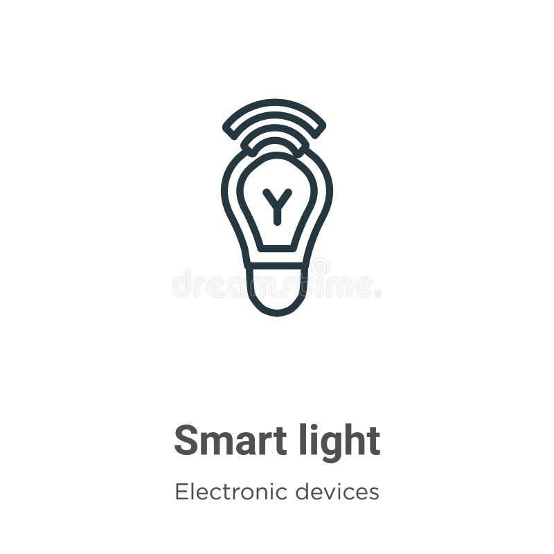 Smart Light Vector Icon on White Background. Flat Vector Smart Light ...